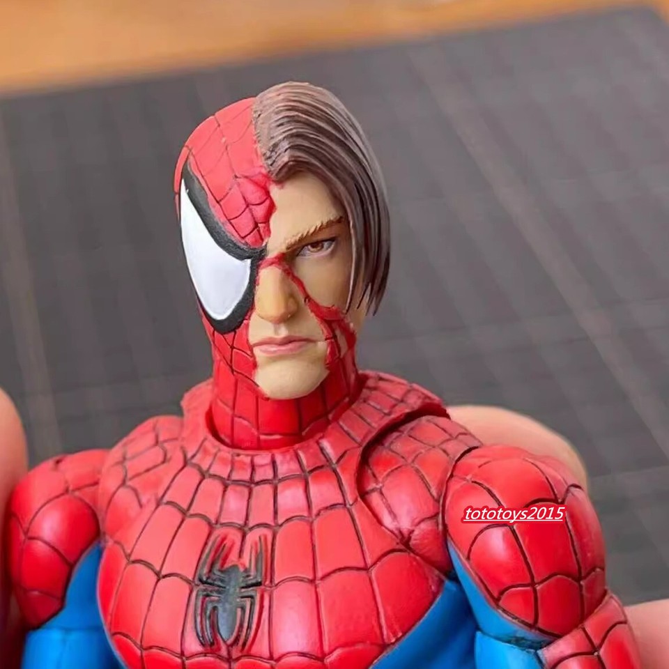 1:12 Spider-Man Peter Parker Head Sculpt For 6'' Male Mafex Action ...
