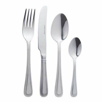 Bead Cutlery Set, Knife, Fork, Spoons - Premium Stainless Steel - 48 ...