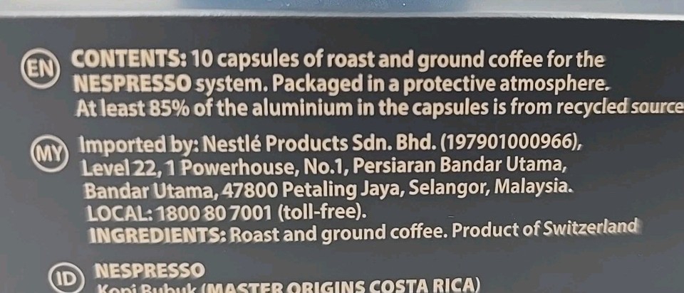 60 X Nespresso Vertuo Coffee Pods. Costa Rica, Gran Lungo 150ml mug ...