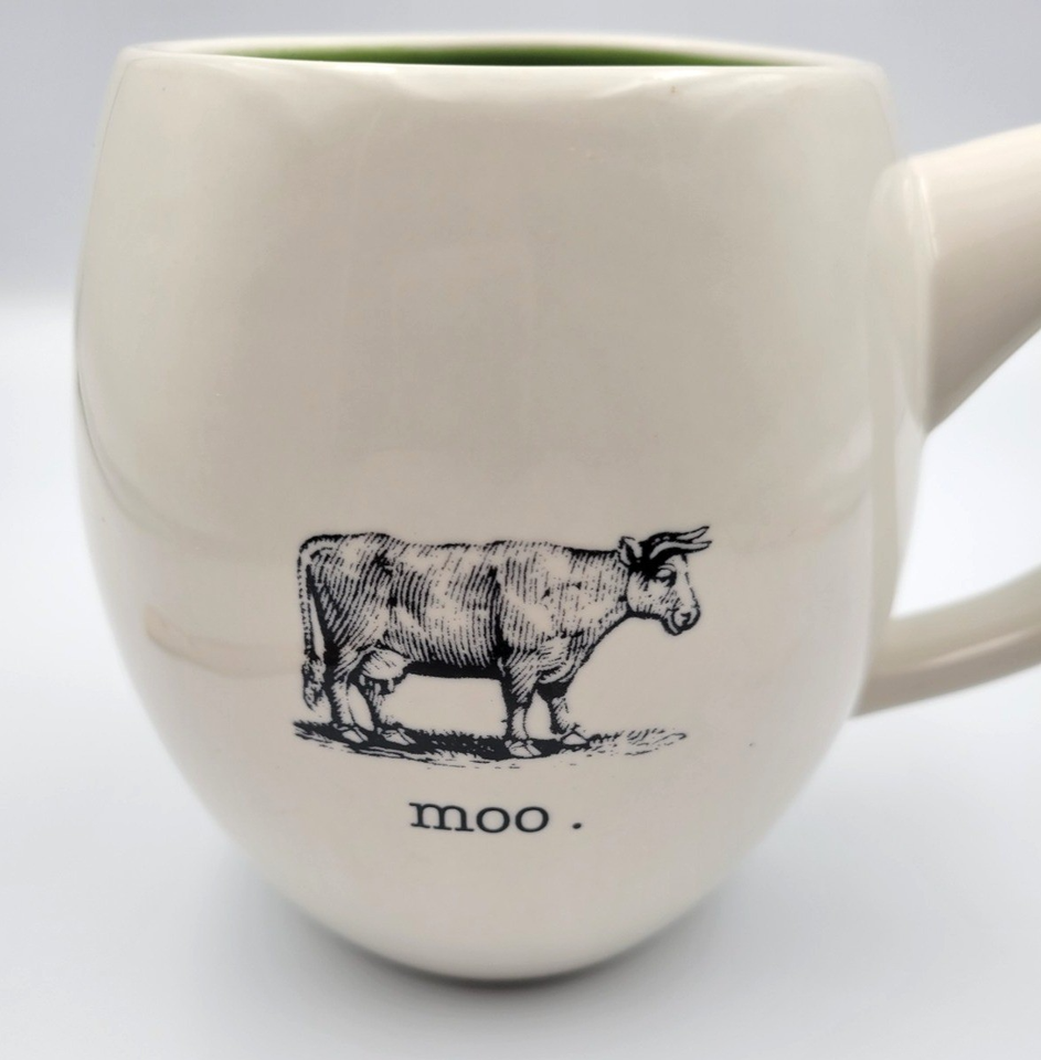 Vintage Magenta Rae Dunn Moo Cow Farmline Original M Stamp Coffee Mug ...