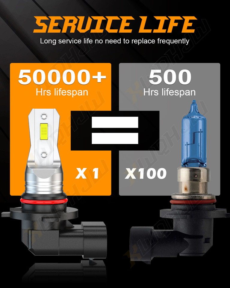 9005+H11 LED Headlight Combo High Low Beam Bulbs Kit Super White Bright ...