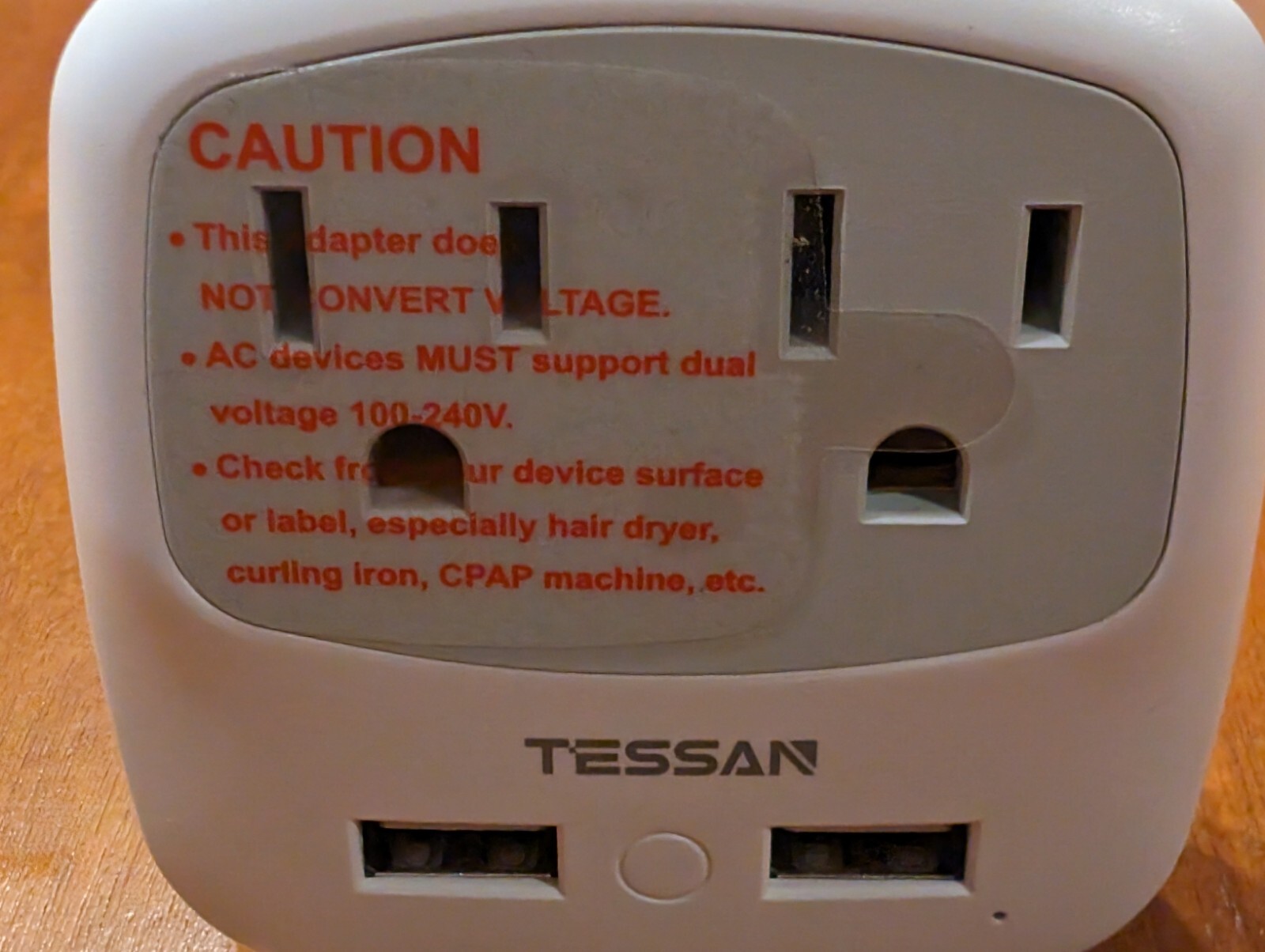 Tessan Universal Travel Plug Adapter Model TS-WM02-zA US to India ...