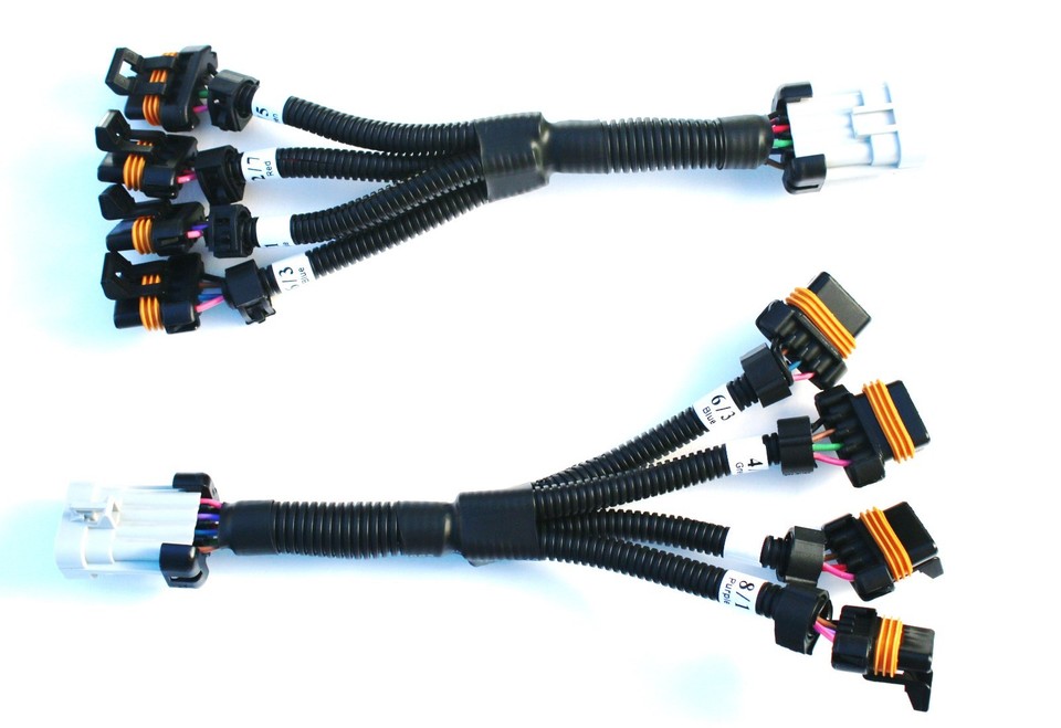 SET OF TWO LS LS1 LS6 Ignition Coil Harness For Relocation Brackets 8 ...