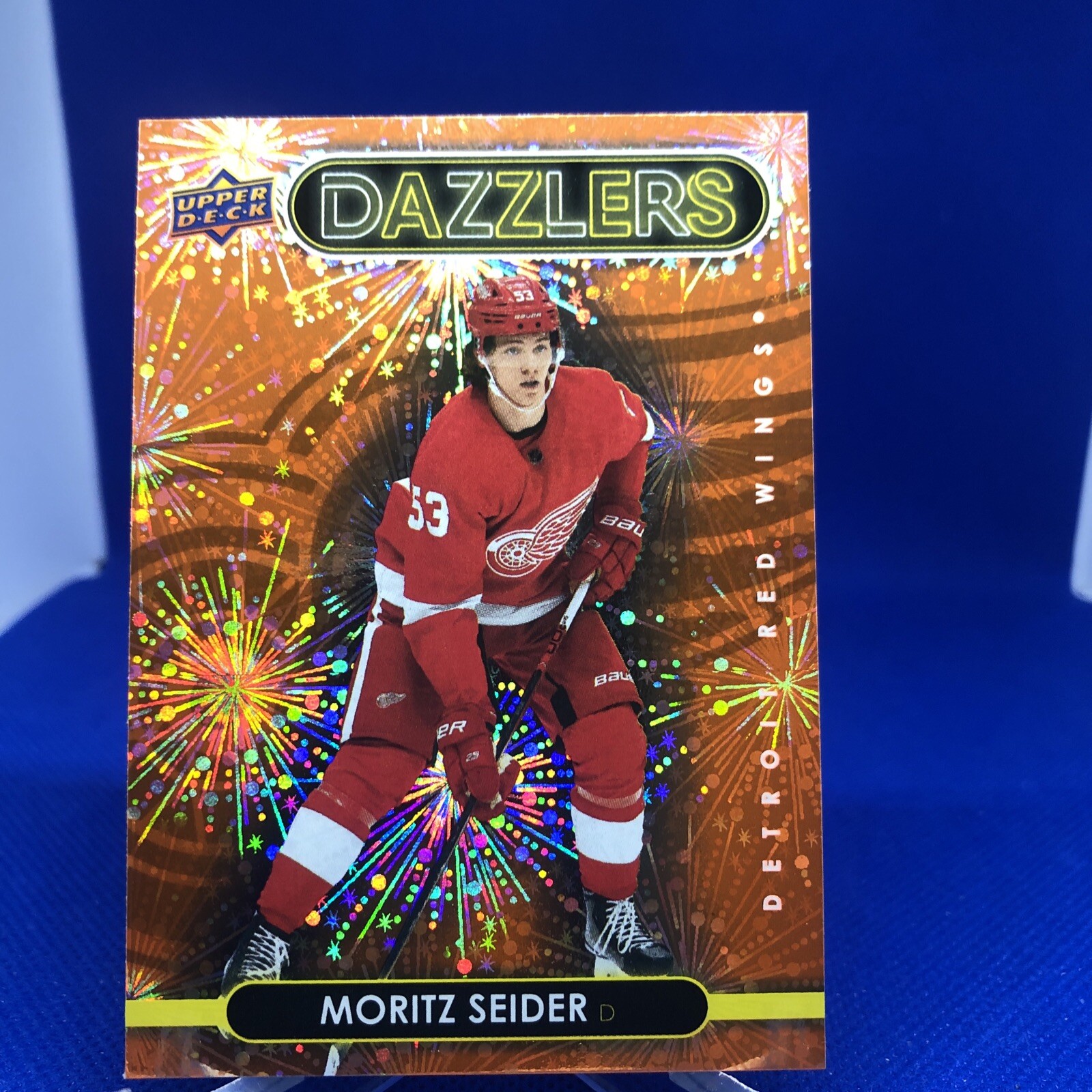 2021-22 Upper Deck Series 2 MORITZ SEIDER Orange Rookie RC Dazzlers ...