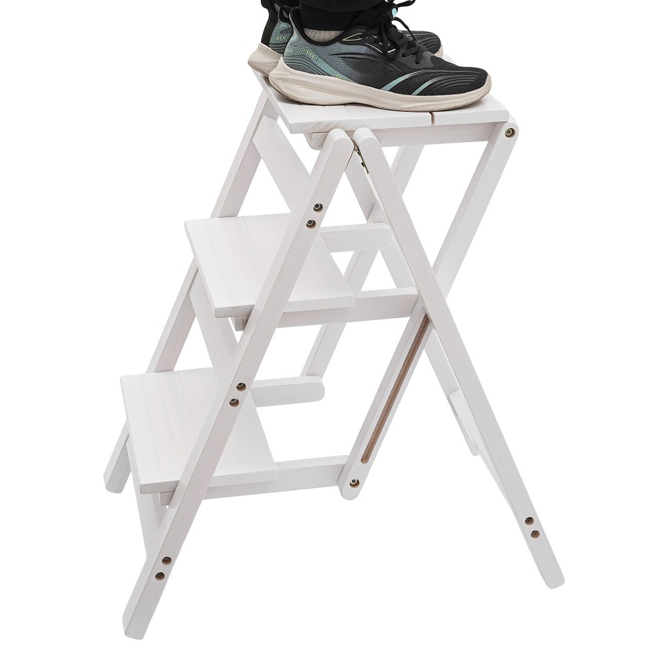 Trapezoidal Step Stool, 3 Step Ladder, Folding Step Stool 22.44*16.33 ...