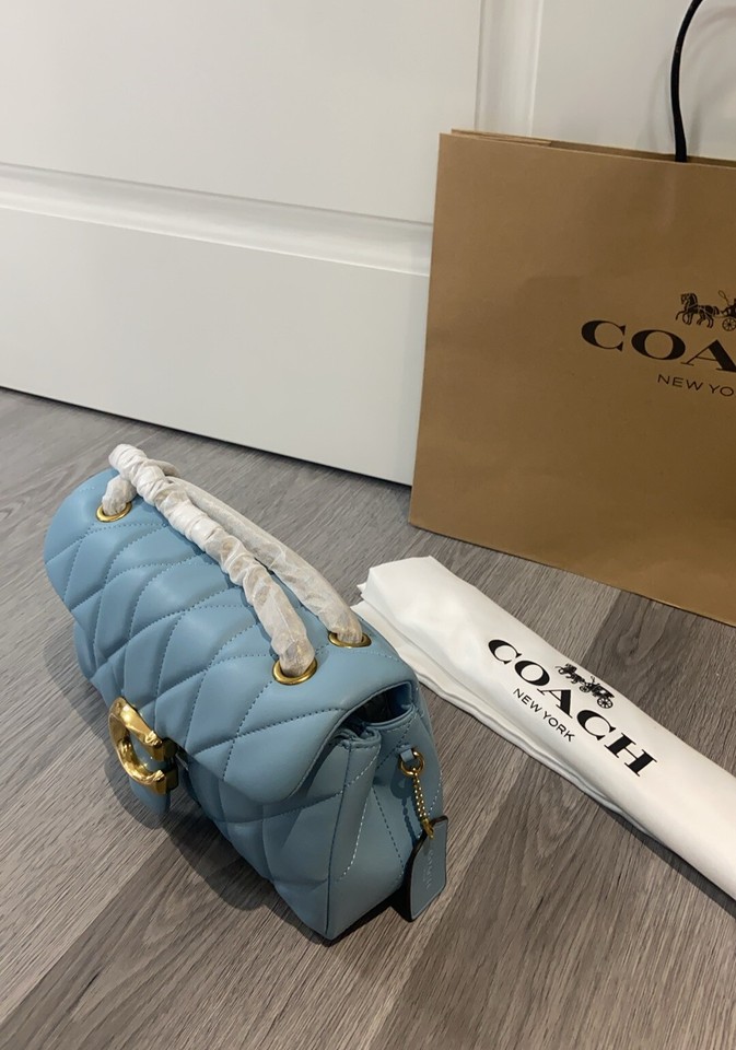 COACH Tabby Shoulder Bag 26 Quilted BlueBell CP150 fashion | eBay