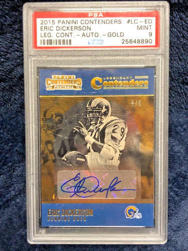 2015 CONTENDERS ERIC DICKERSON LEGENDARY CONTENDERS AUTO SSP 5/5 HOF ...