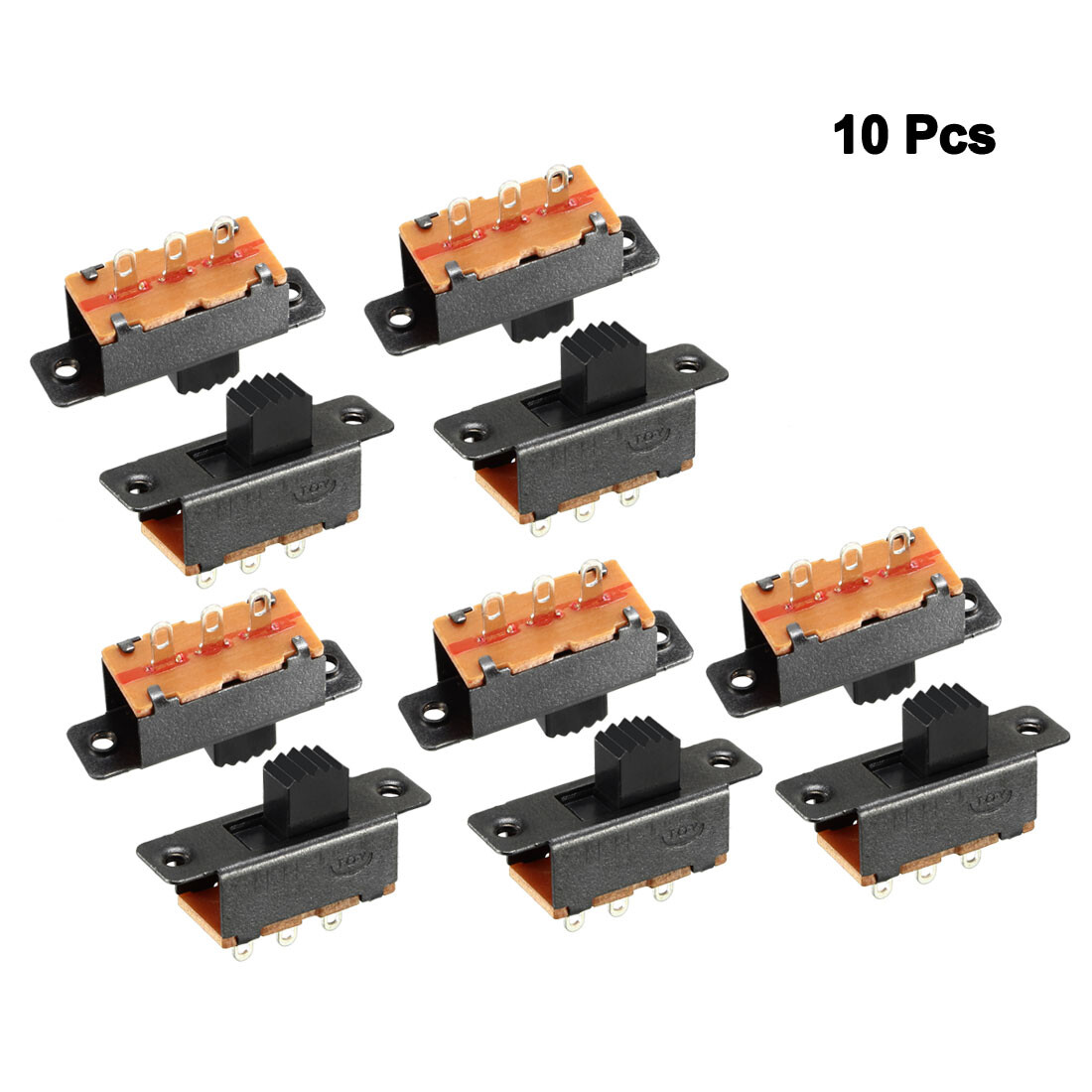 10Pcs 5mm Vertical Slide Switch SPDT 3 Terminals PCB Panel Latching | eBay