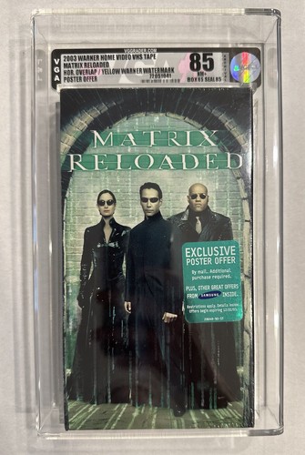 Matrix Reloaded VHS VGA 85 w/ RARE “POSTER OFFER” STICKER, Keanu Reeves ...