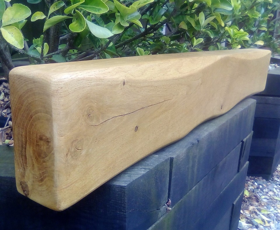 SOLID OAK FLOATING FASCIA WOODEN LINTEL FIRE SURROUND BEAM MANTLE ...
