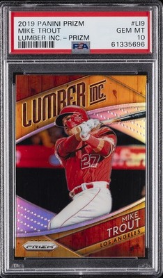 2019 PANINI PRIZM LUMBER INC. PRIZM #LI9 MIKE TROUT PSA 10 | eBay