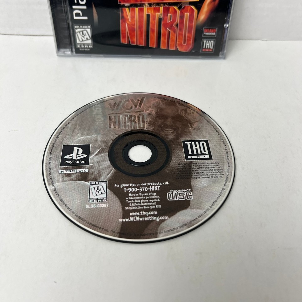 WCW Nitro PlayStation Video Game With Registration Card Wrestling THQ ...