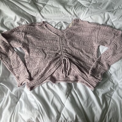 lilac crochet long sleeve top brand: jessica simpson Size: xs | eBay