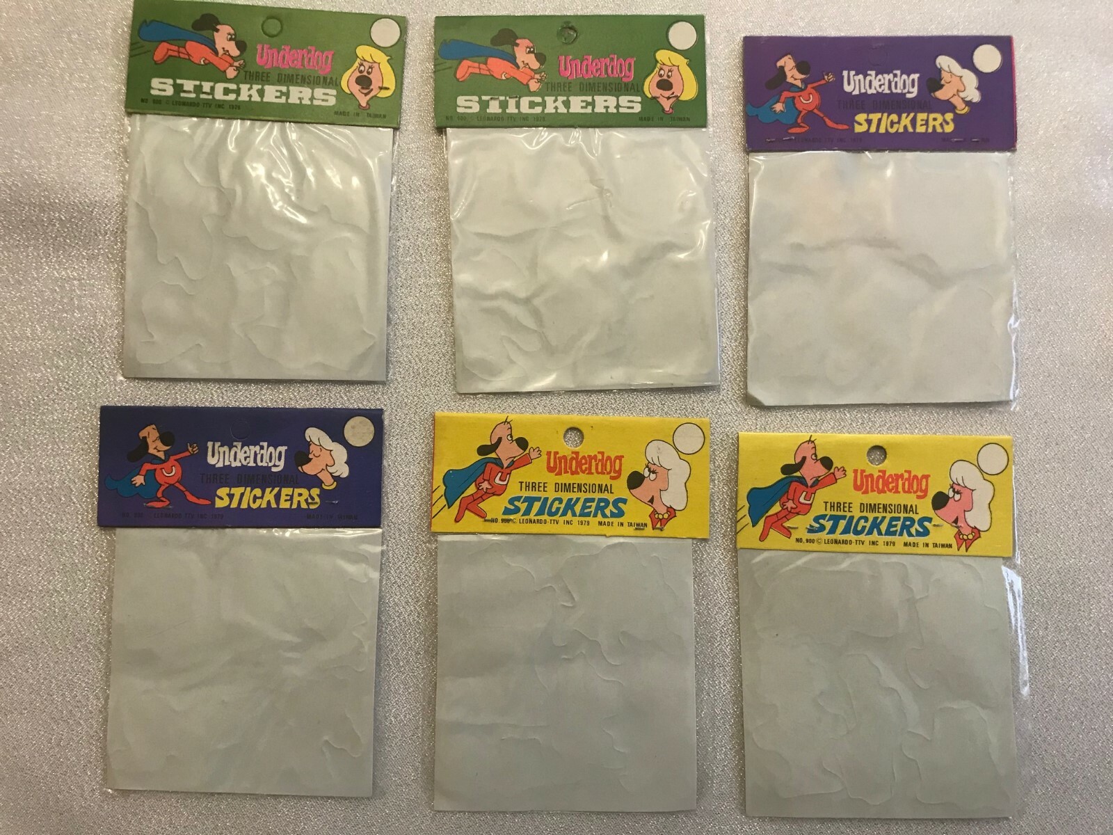 Vintage 1979 Underdog Puffy Stickers Sealed In Original Package Set of ...