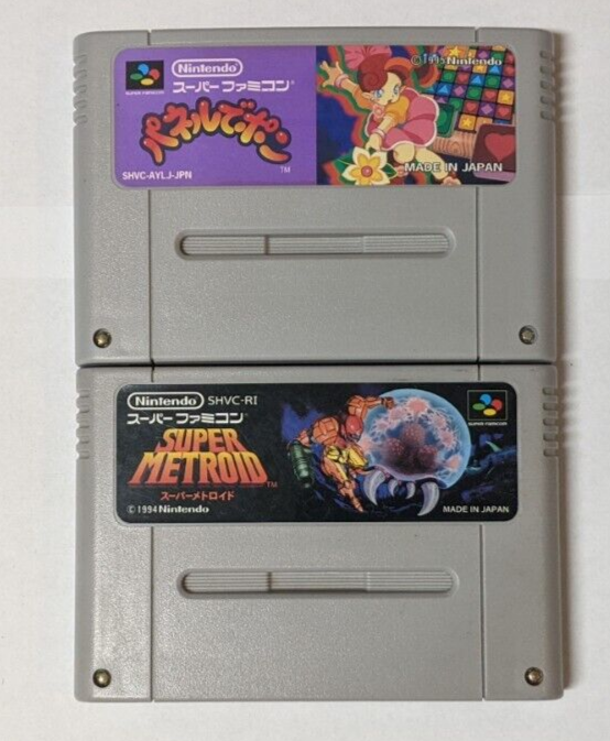 Nintendo Super Famicom Lot of 2 - Panel de Pon & Super Metroid - CXcx19 ...