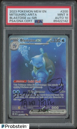 Mitsuhiro Arita Signed 2023 Pokemon Mew EN Blastoise ex PSA 9 PSA/DNA ...
