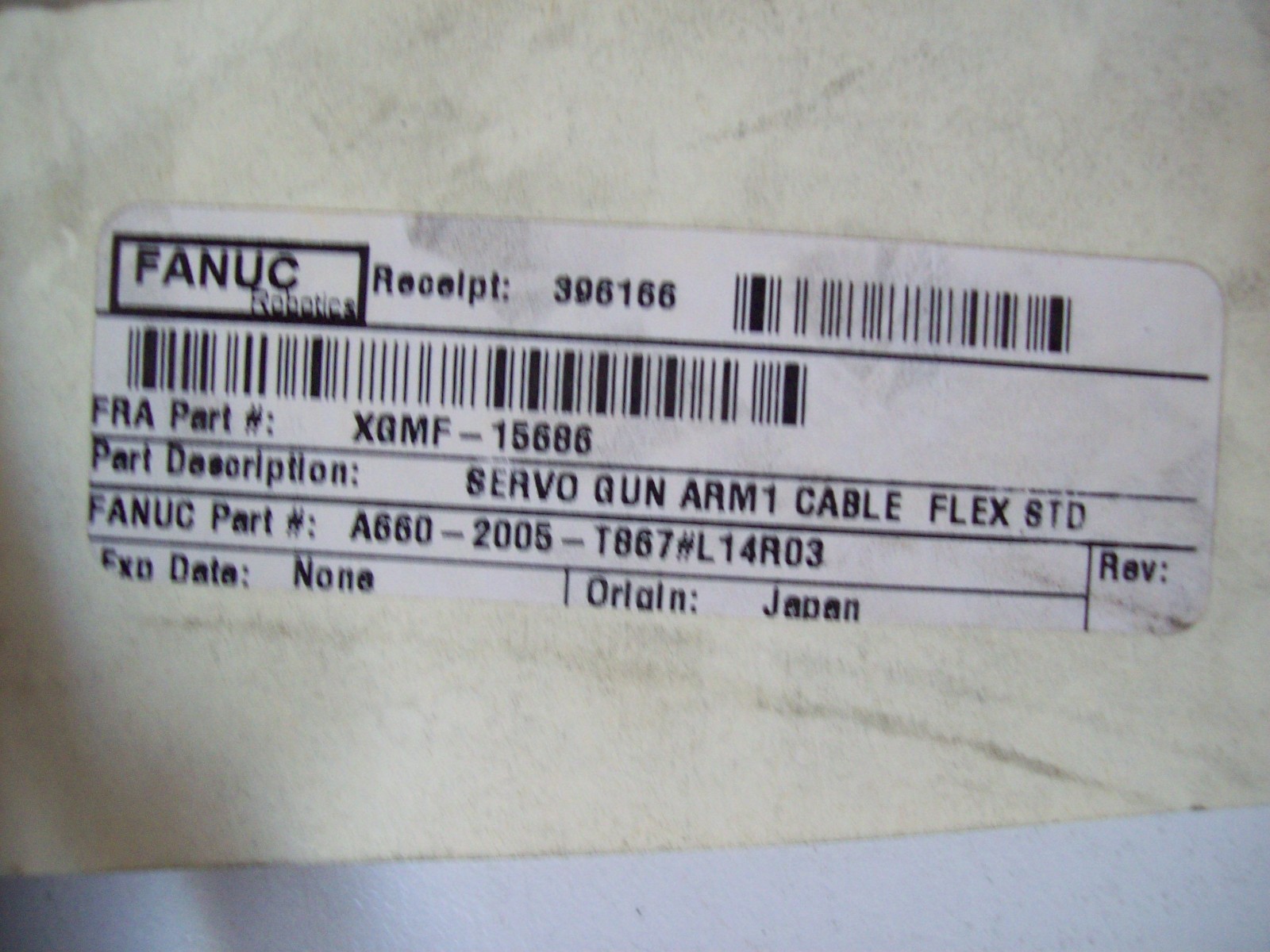 FANUC A660-2005-T867#L14R03 SERVO GUN ARM1 CABLE FLEX STD - - for sale ...