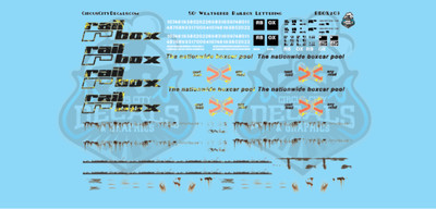 Railbox RBOX Weathered Lettering 50' Boxcar HO Scale Decal Set | eBay