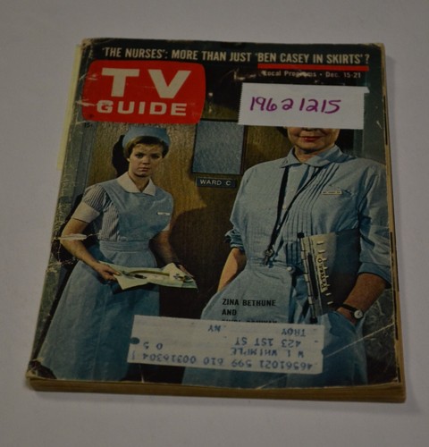 TV Guide #507 December 15 - 21, 1962, Zina Bethune Shirl Conway ...