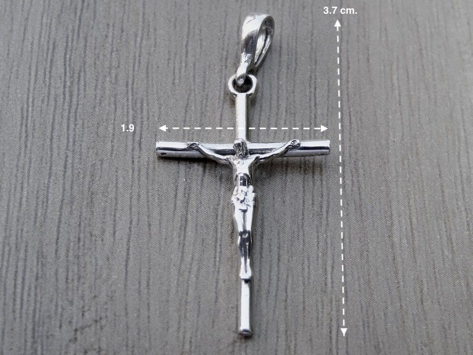 Sterling Silver 925 Cross Pendant Crucifix Jesus Christ Religious ...