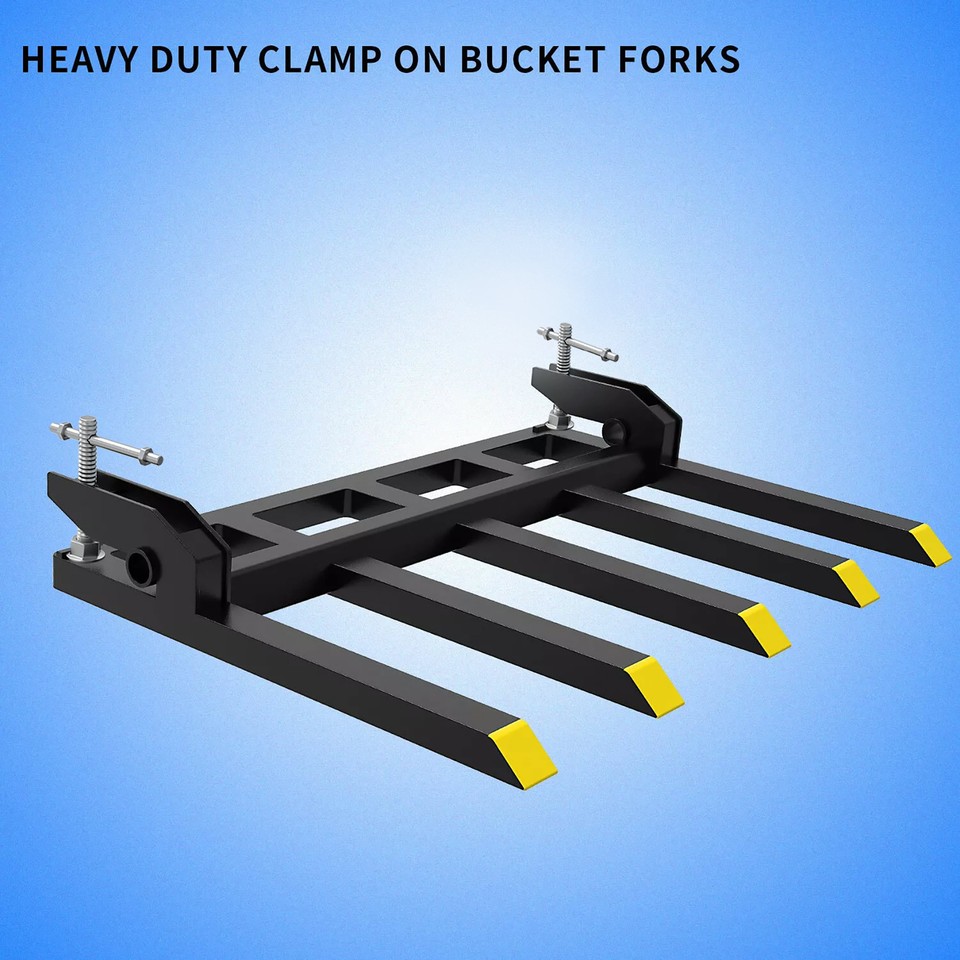 42" Durable Clamp-On Debris Fork for Tractor and Skid Steer Heavy Duty ...