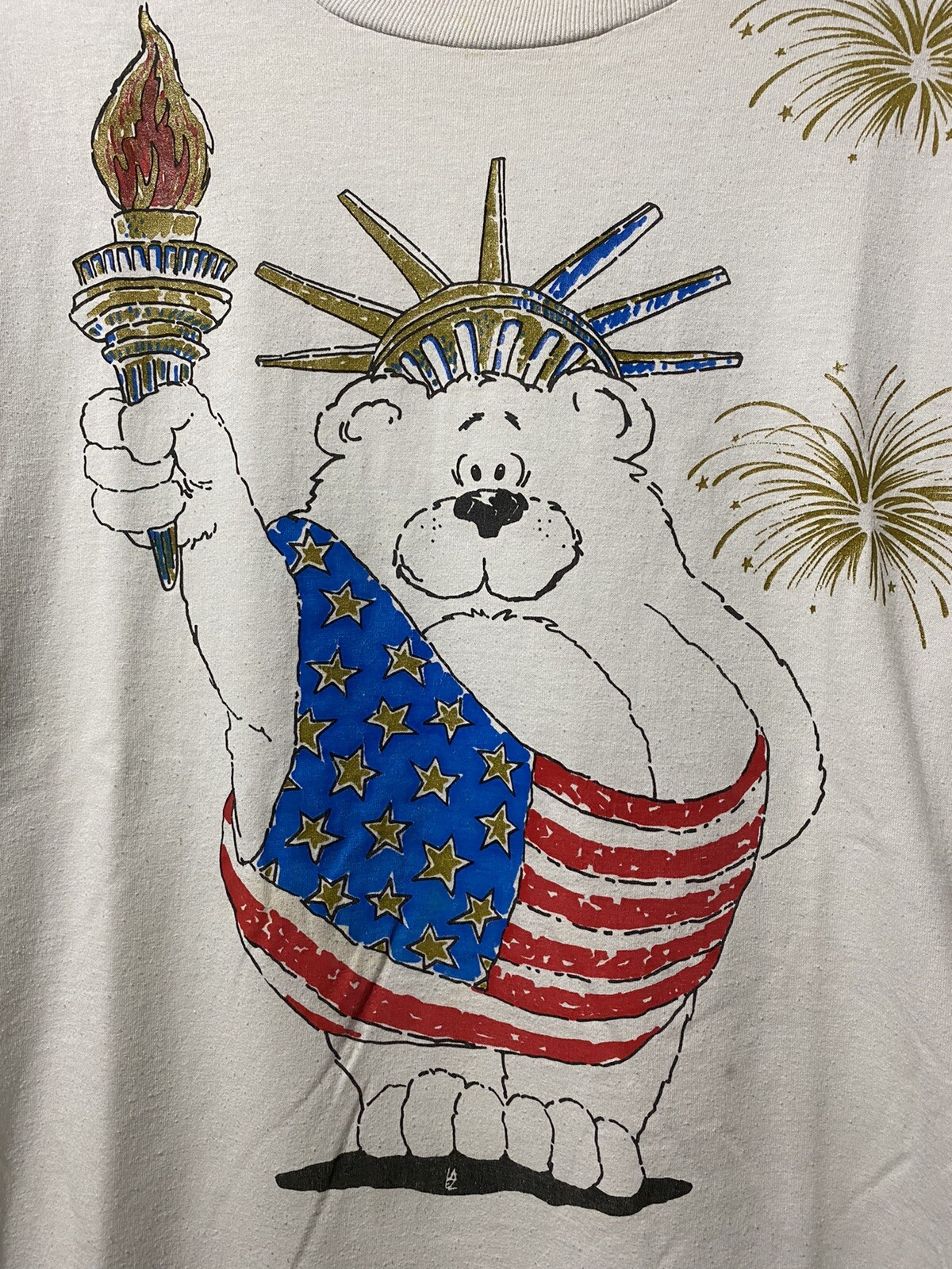 Bear Statue of Liberty July 4th Freedom America USA F… - Gem