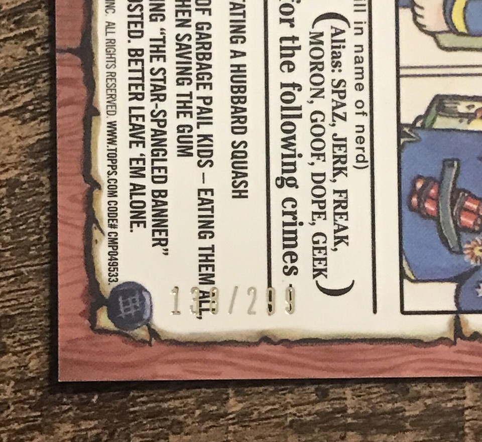 2021 Topps Chrome Garbage Pail Kids Green Refractor Sloshed Josh 128a ...