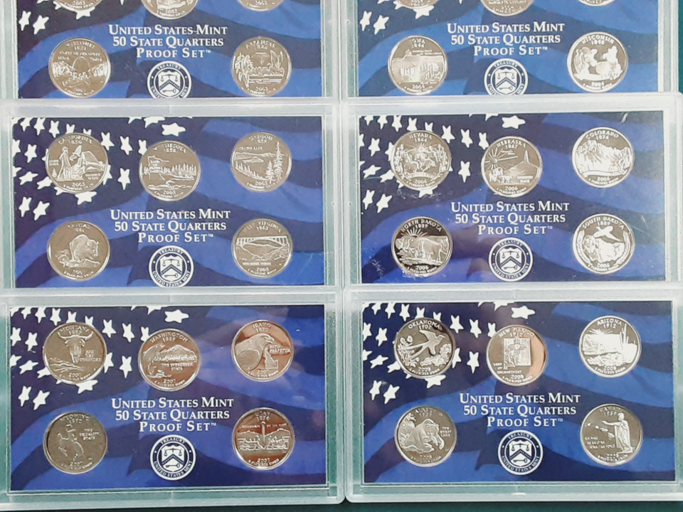 1999-2008 Proof State Quarter set collection run! 50 coins! P101 | eBay