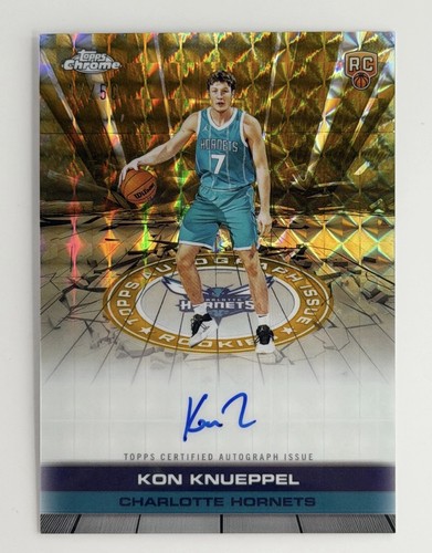 KON KNUEPPEL 2025-26 TOPPS CHROME ROOKIE GEOMETRIC GOLD REFRACTOR AUTO ...