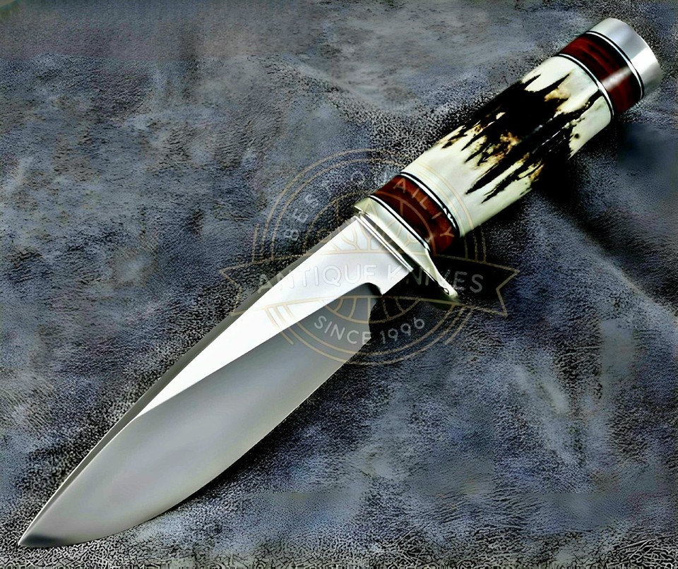 Handmade Randall TRAPPER Stag Hunter Knife Replica W/Sheath | Hunting ...