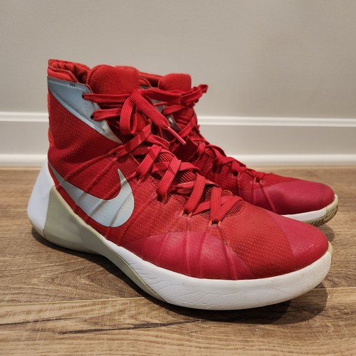 Nike Hyperdunk 2015 TB University Red Silver Basketball Shoes Men's 9.5 ...