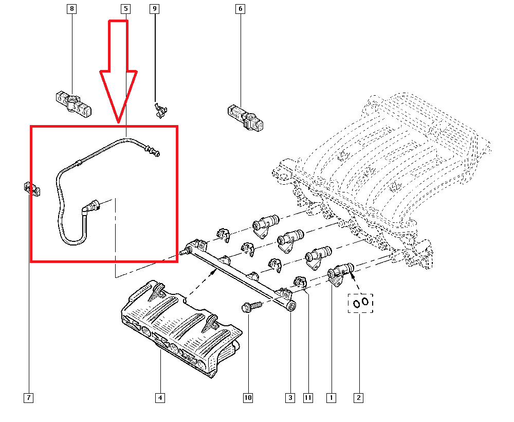 Kraftstoffleitung für RENAULT MEGANE,KANGOO,CLIO,SCENIC1.4 1.6 16V ...