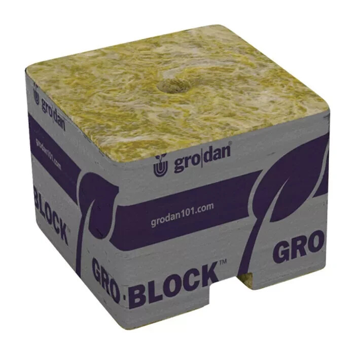 Grodan 2" X 2" X 1.5" Delta Mini Blocks Strip w/ Holes Rockwool Cube | eBay