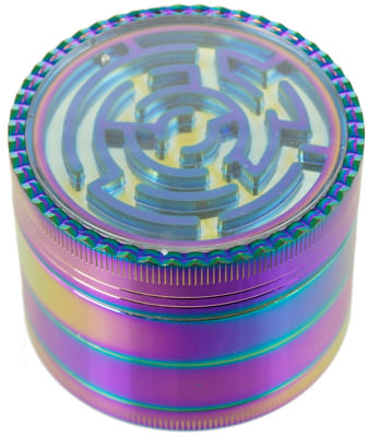 2.45" Maze Top 4 Piece Grinder Herb Spice Crusher Rainbow Color 150 | eBay