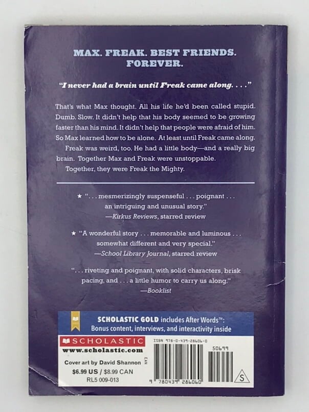 Max The Mighty Book Characters Freak The Mighty By Rodman Philbrick