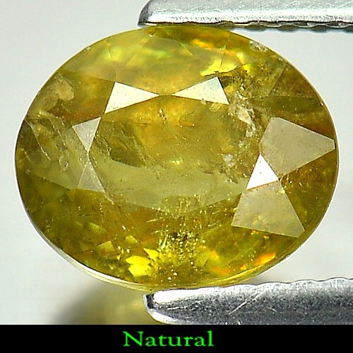 Sphene Multi Color Titanium Red Spark 2.53 Ct. Oval Shape Natural Gem ...
