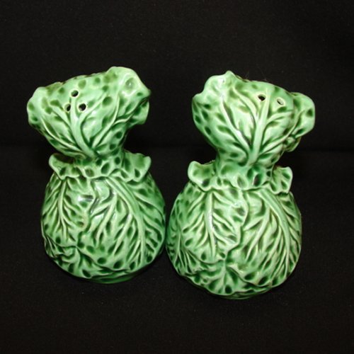 Vintage LEFTON Salt & Pepper Cissy Cabbage Cuties Pixie Girl Shakers | eBay