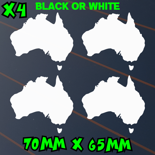 Australia X4 Sticker Car Decal Window Map Aussie Straya Oz Country ...