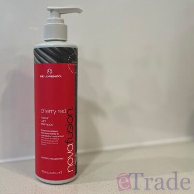 De Lorenzo Nova Fusion Cherry Red Shampoo 250ml with Pump -Colour Care ...