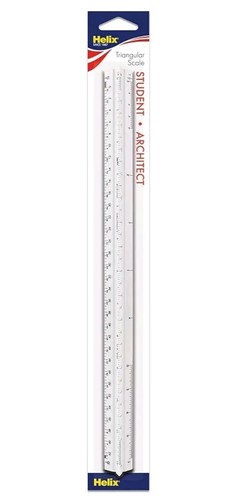 Architect's Triangular Scale New Helix Student 12 Inch 30cm | eBay