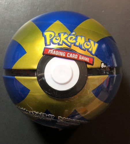 Sealed Pokemon TCG PokeBall Tin Pack [Quick Ball] 3 Booster Packs 1 ...