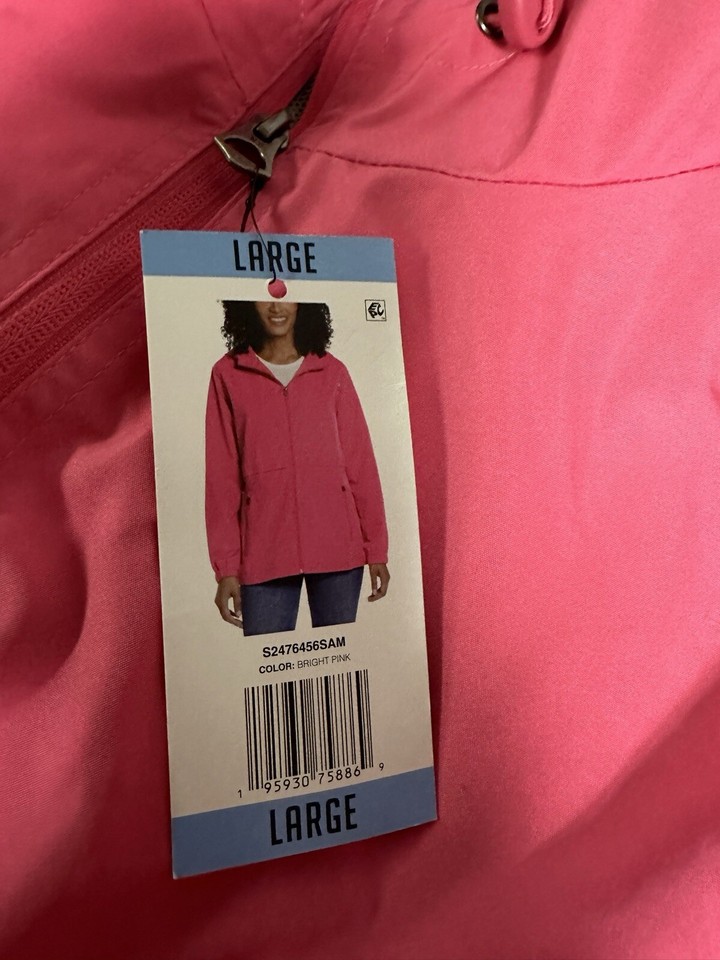 WP Weatherproof Women's Lightweight Full Zip Rain Jacket | eBay