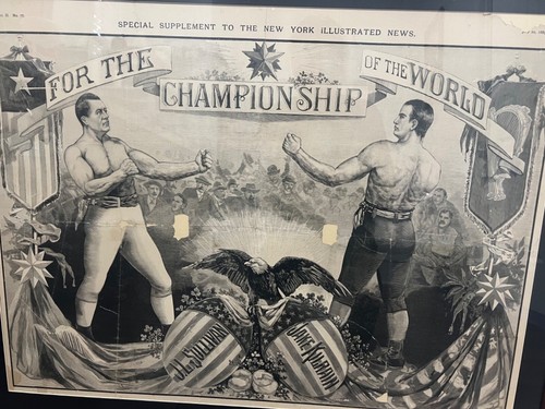 J.L. Sullivan vs Jake Kilrain bare knuckle advertisement. Original. | eBay