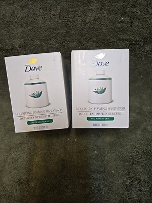 2 Dove Touchless Dispenser Refill Foaming Hand Wash Aloe & Eucalyptus ...