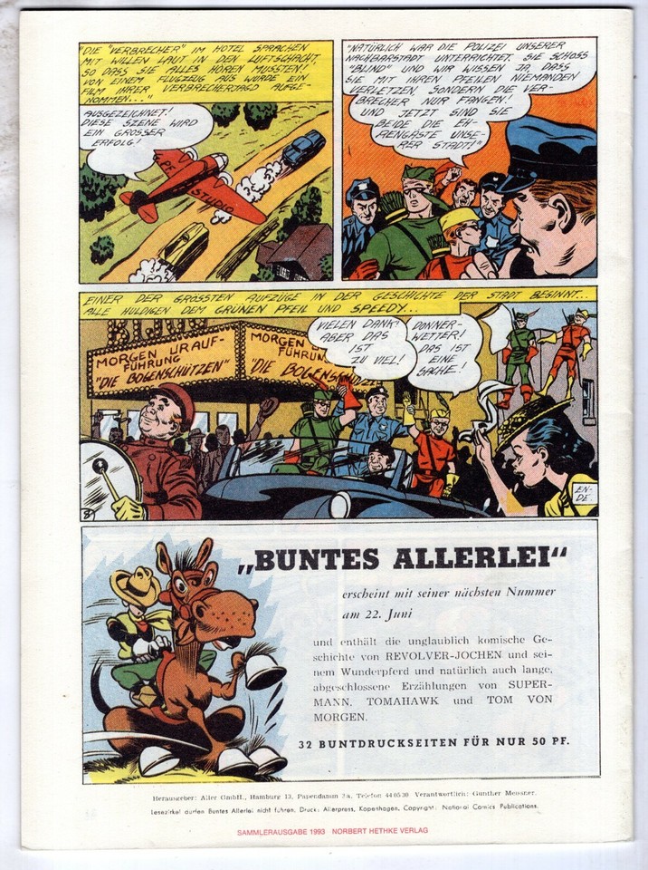 SUPERMANN #12 Mar 1954 Buntes Allerlei 1993 DC Superboy Comic Reprints ...