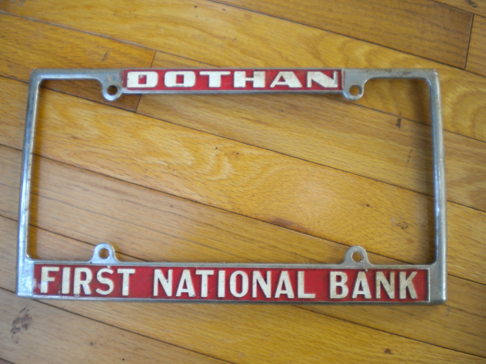 Vintage Dothan Alabama AL First National Bank License Plate Metal Tag ...