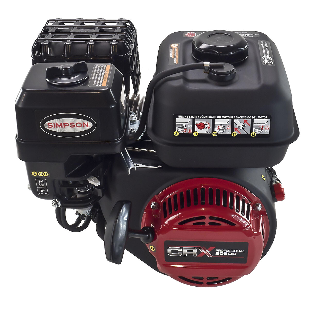 FNA Group Engine 5.5 Net Power CRX 208cc 3/4"x2-1/2" Keyed Shaft CRX210 ...