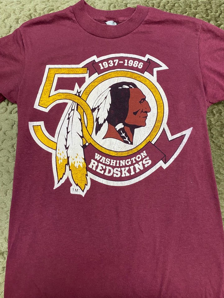 RARE VINTAGE WASHINGTON REDSKINS 50TH ANNIVERSARY 1937-1986 SHIRT SET ...