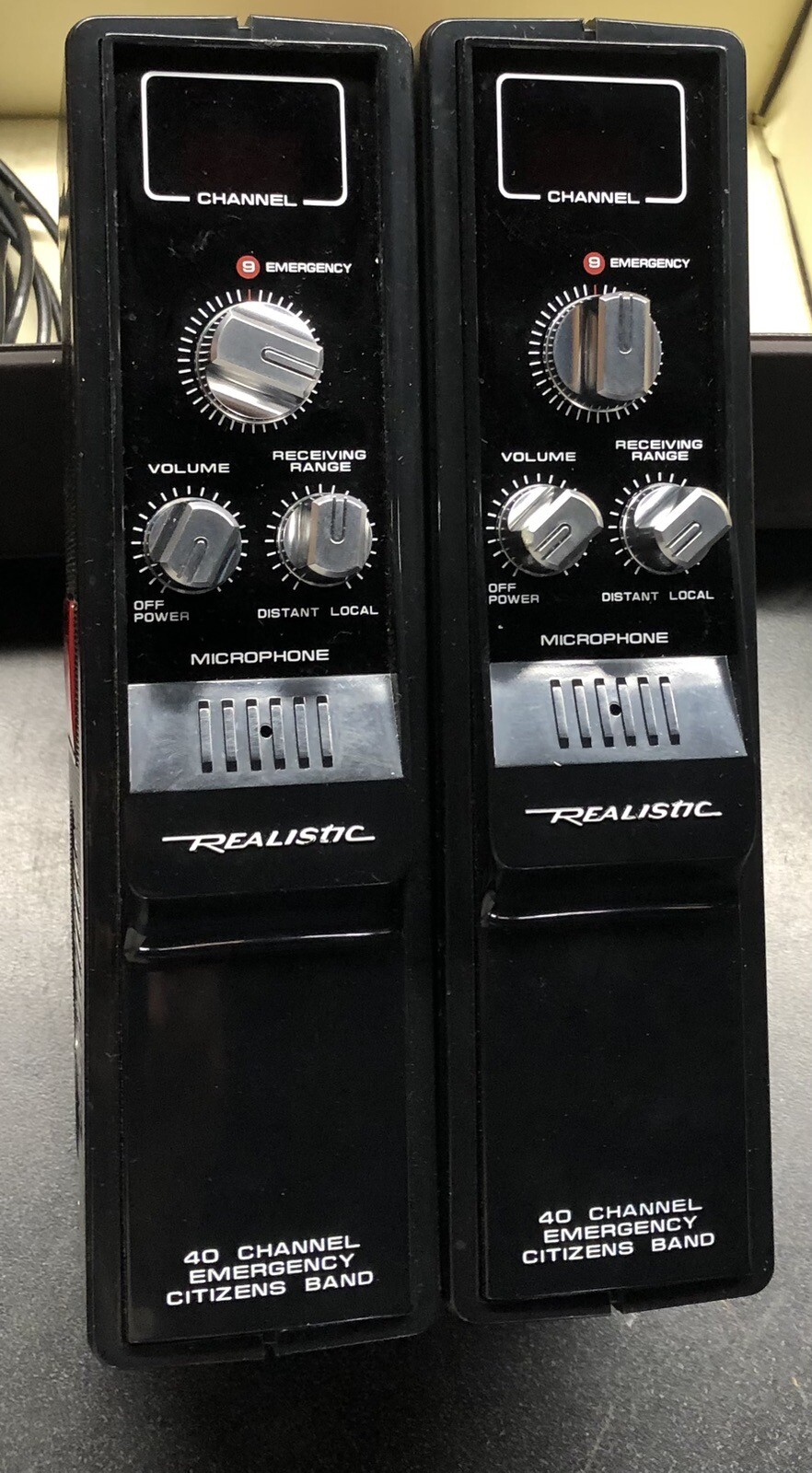 TWO (2) Realistic Emergency 40 Channel Mobile WORKING Transceivers TRC ...