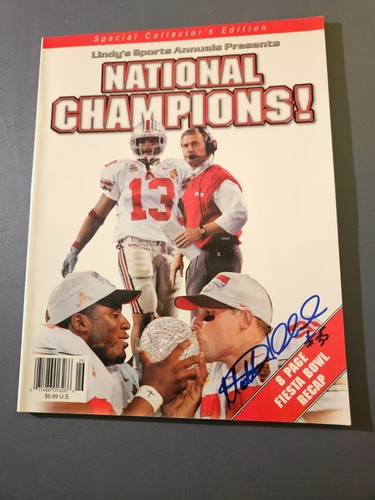 2002 Lindy's Matt Wilhelm "#35" Signed Ohio State National Champs ...